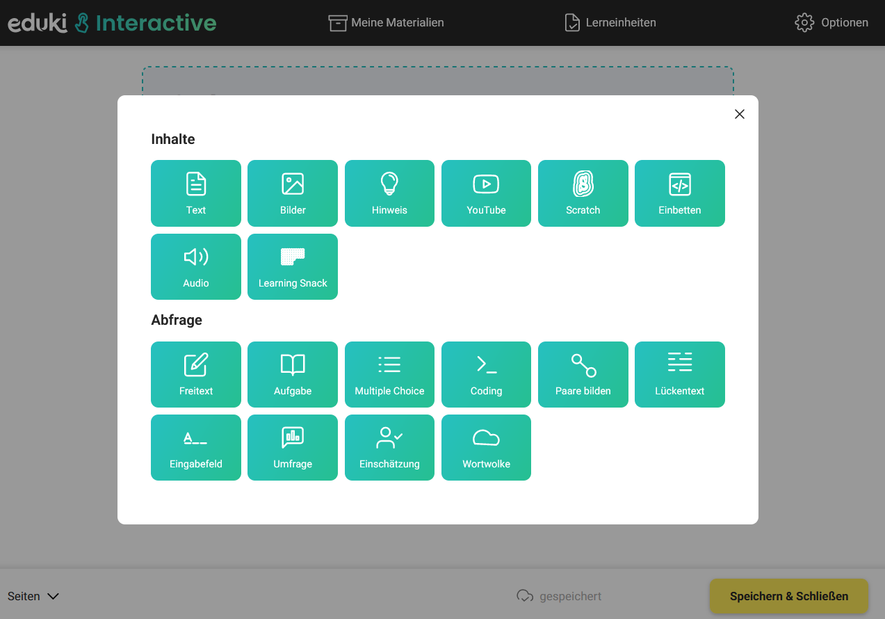 Interactives erstellen – eduki