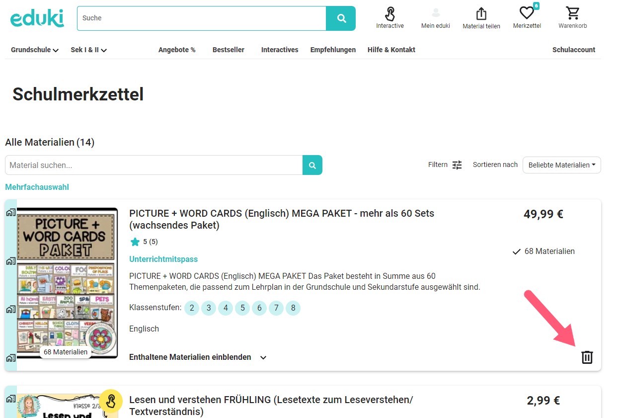 Schulmerkzettel – eduki